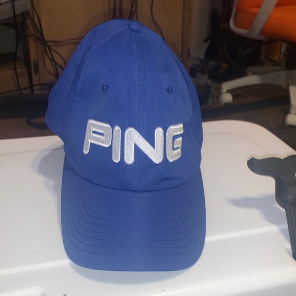 Ping | Accessories | Ping Blue Golf Hat Plastic Buckle Back | Poshmark